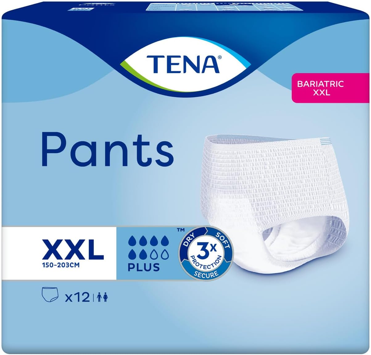 Tena Pants Bariatric Plus XXL - Pack of 12 : Amazon.co.uk: Health & Personal Care