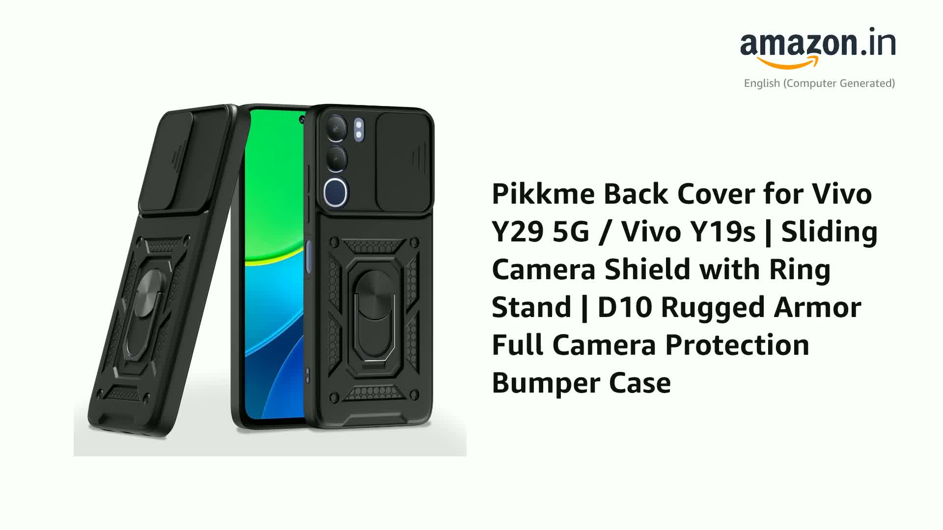 Watch Pikkme Back Cover for Vivo Y29 5G / Vivo Y19s | Sliding Camera ...