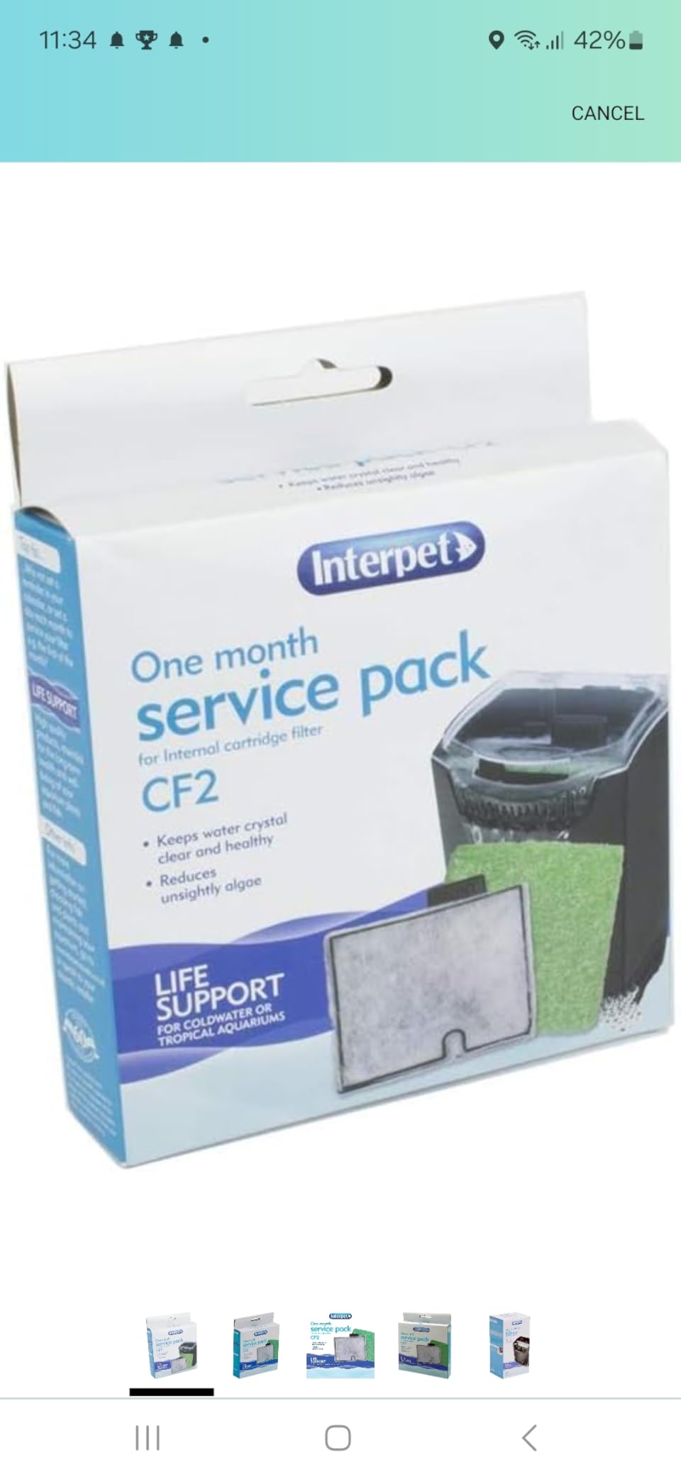 Interpet 3 Month Service Pack for the Interpet Internal Cartridge ...