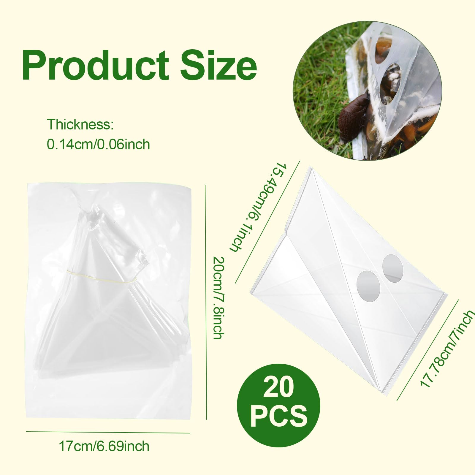 iwiio 20Pcs Slug Traps for Garden Nematodes for Slugs Beer Traps Slug ...