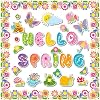 Amazon.com: 70 Pcs Hello Spring Bulletin Board Decorations - Colorful ...
