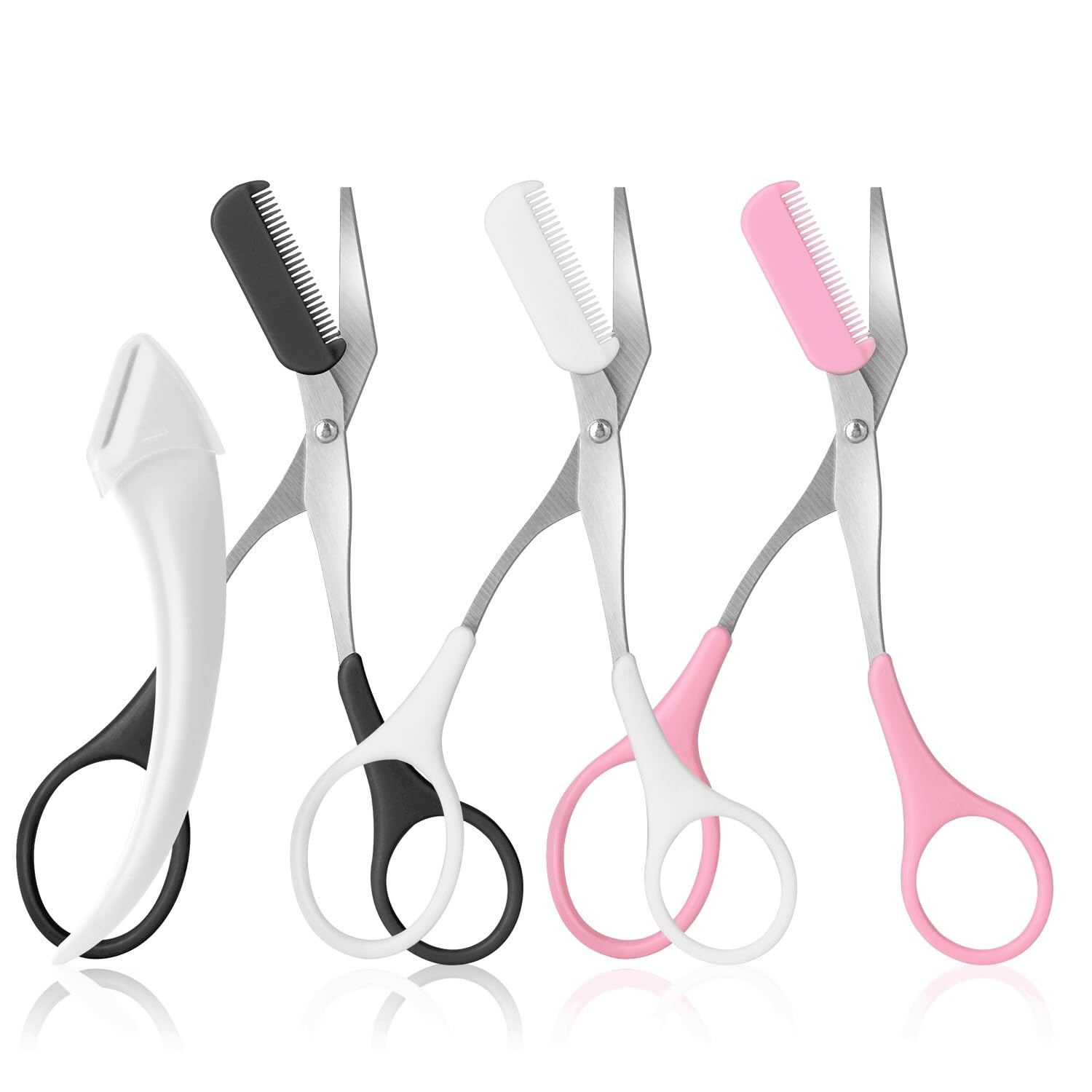 Amazon.com: 3pcs-Eyebrow Scissors with Eyebrow Razor,Professional Eyebrow Trimmer Scissors with ...