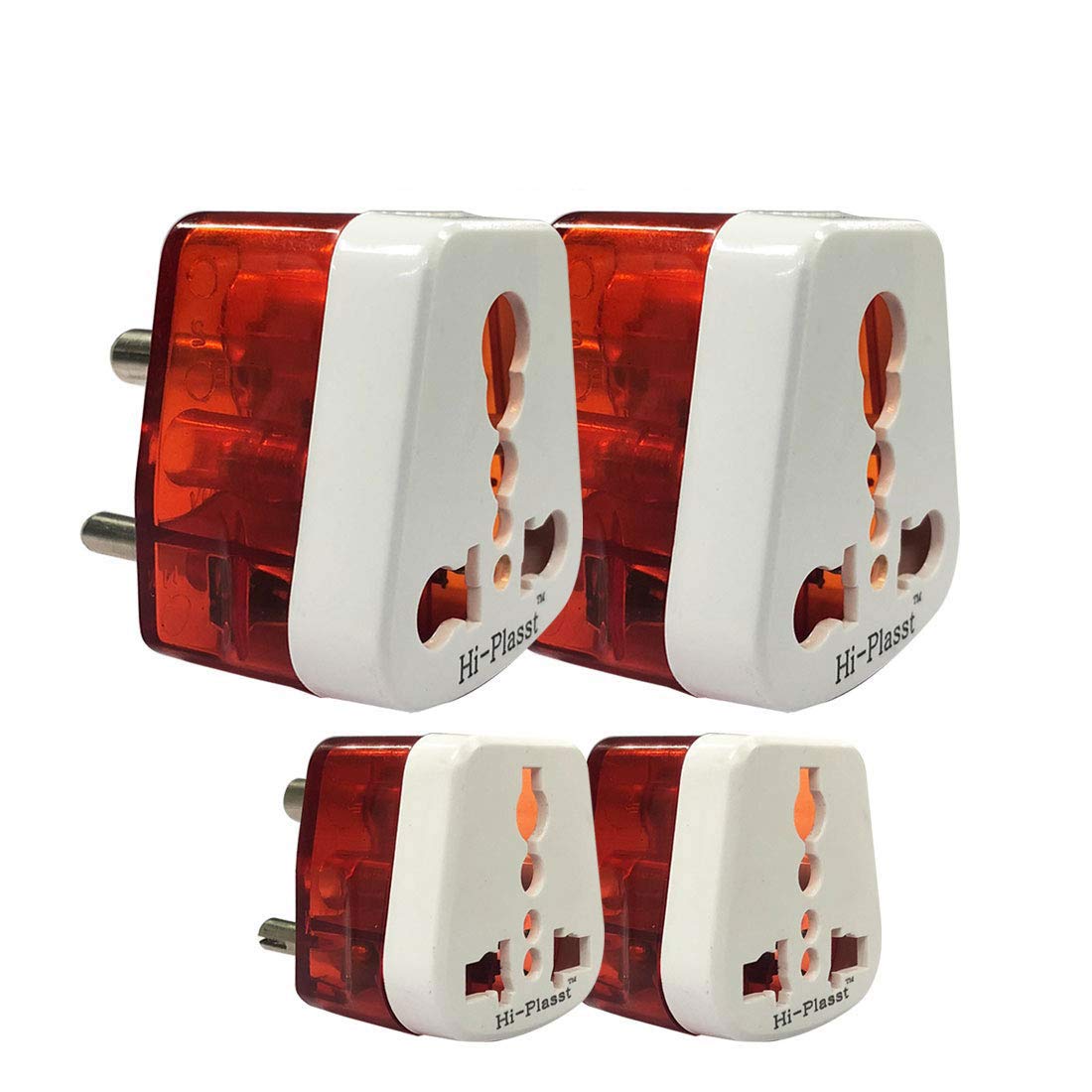 Hi-PLASST Conversion Plugs (5A - 13A) & (6A - 16A) (Pack of 4) 3pin ...