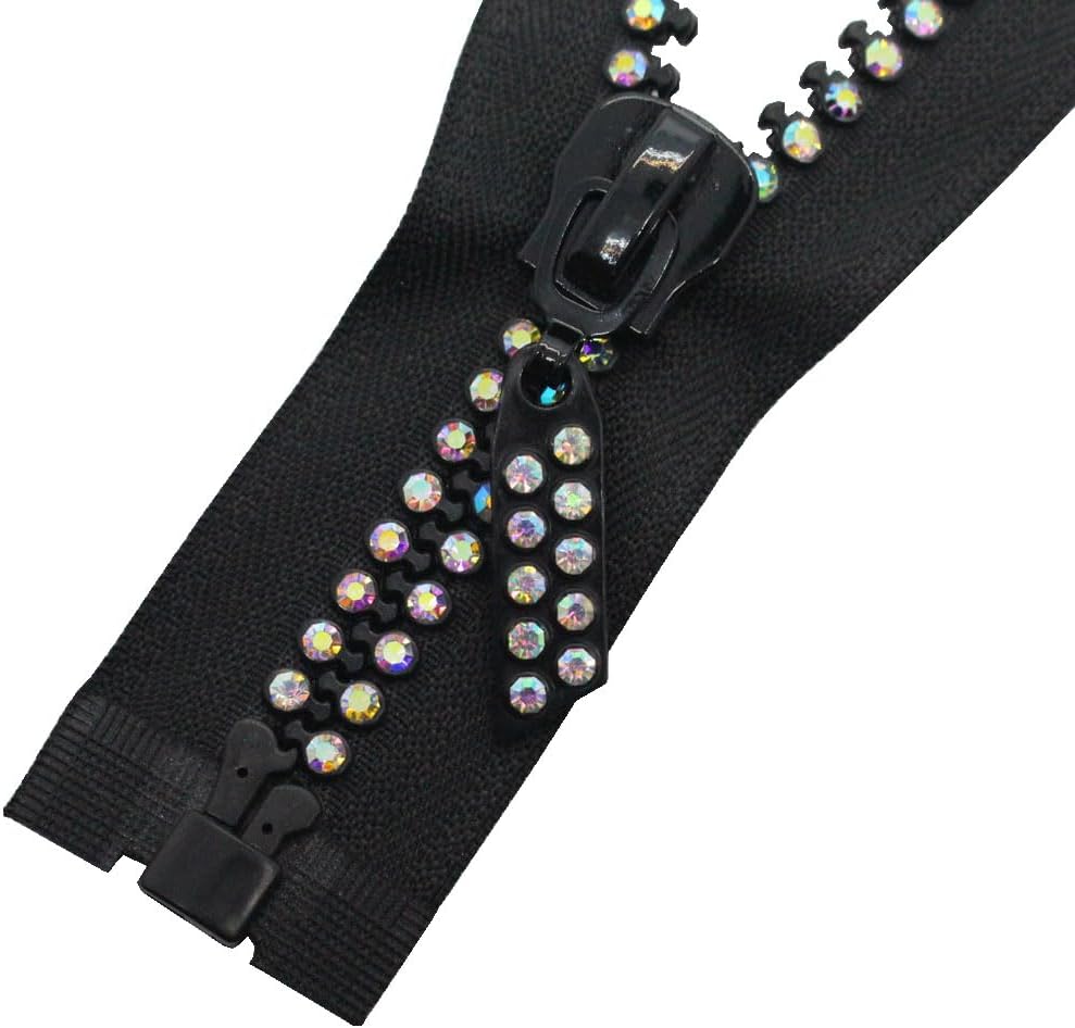 Amazon.com: MebuZip 24 Inch #10 Colorfull Rhinestone Zipper Large ...
