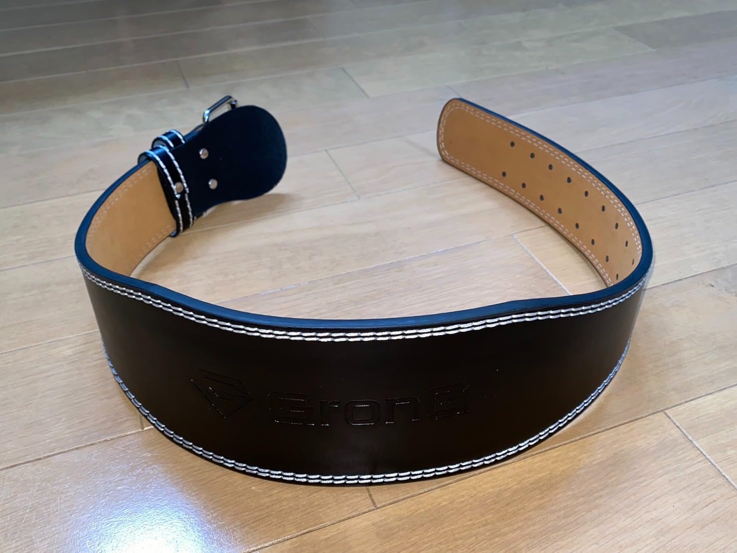 Amazon | グロング GronG トレーニングベルト レギュラータイプ パワーベルト 筋トレ リフティングベルト 牛革製 | GronG(グロング) | トレーニングベルト