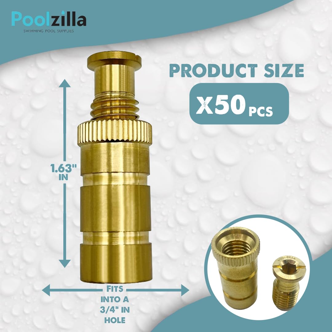 Snapklik.com : Poolzilla Pool Safety Cover Brass Anchors For Concrete ...