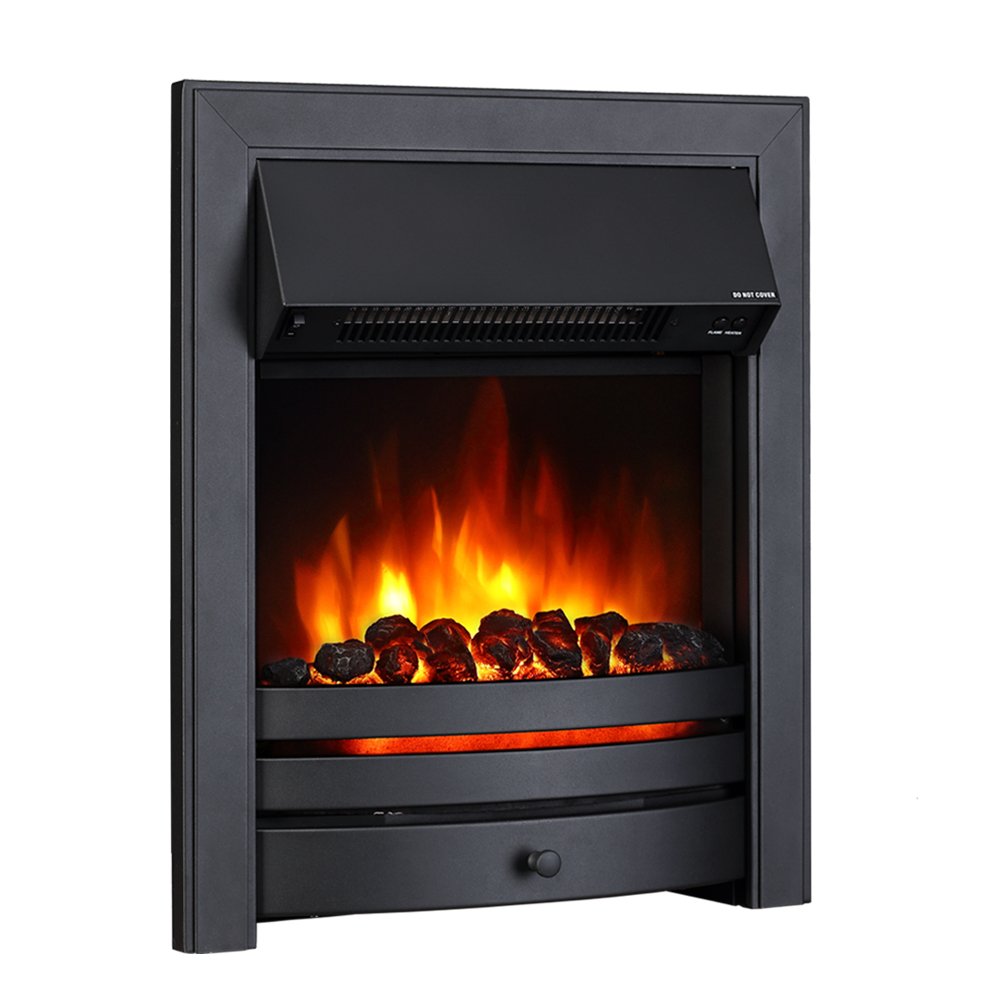 Endeavour Fires Roxby Inset Electric Fire Black Trim and Fret, 220 ...