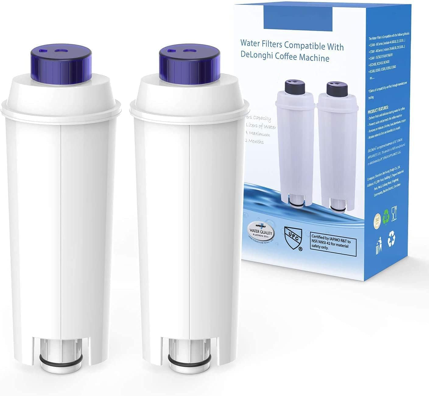 4x DeLonghi Wasserfilter, Aktivkohlefilter, Kalkfilter, Filter für ...