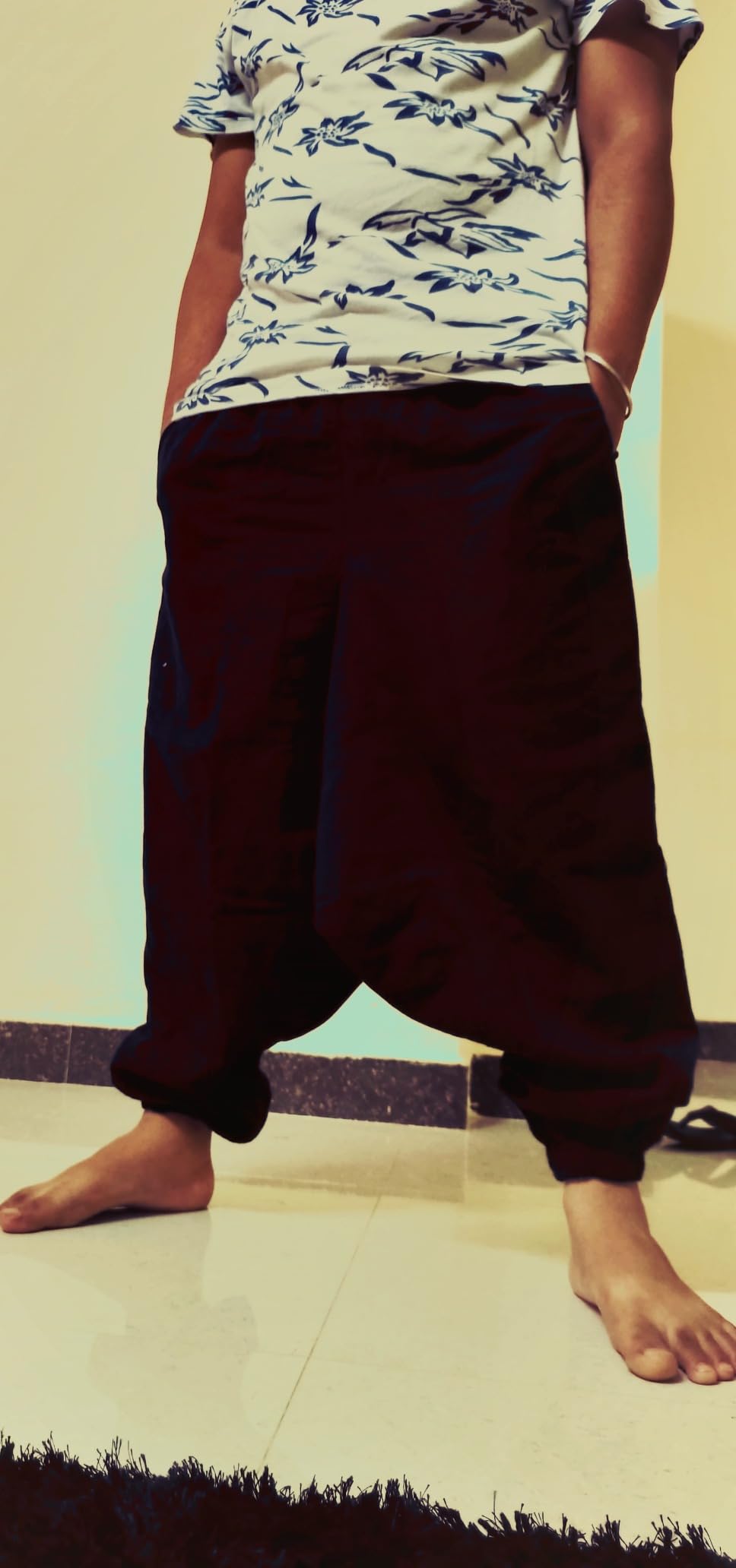 Aatman One Size Men's Eco-Friendly Cotton Harem Pants Regular Fit ...