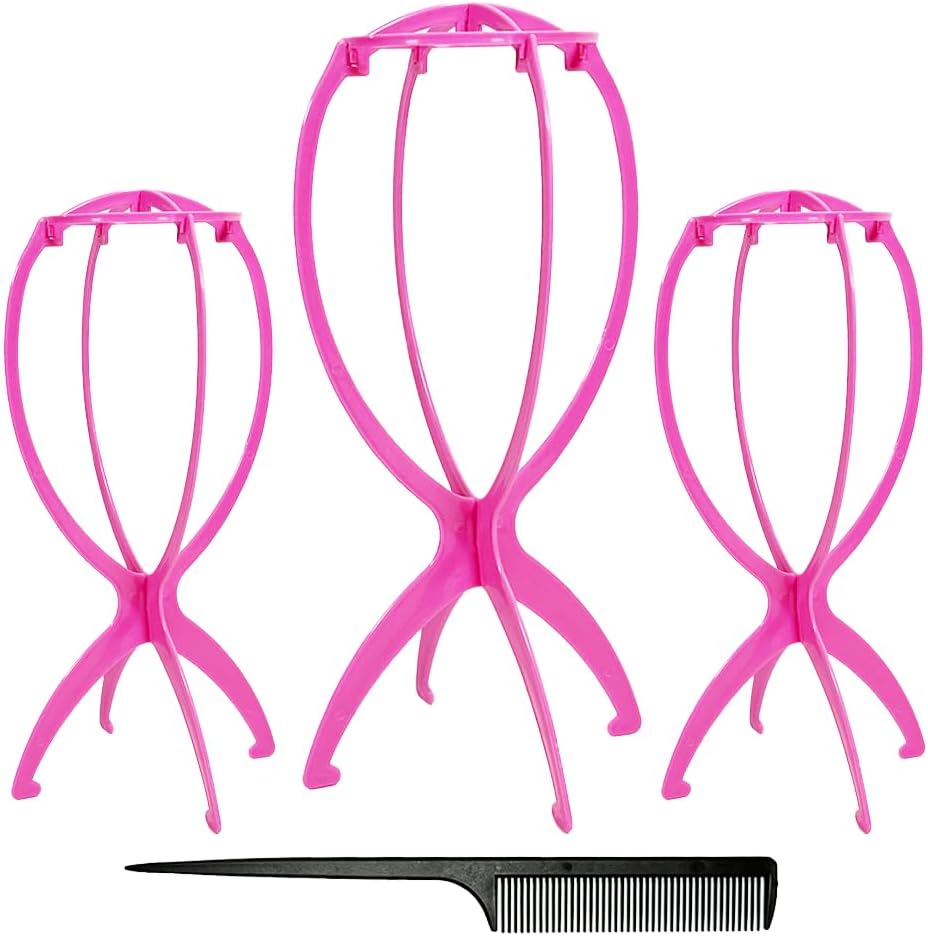 Amazon.com: ZEHUR Wig Stands Holder, 6 Pack Portable Short Wig Stand ...