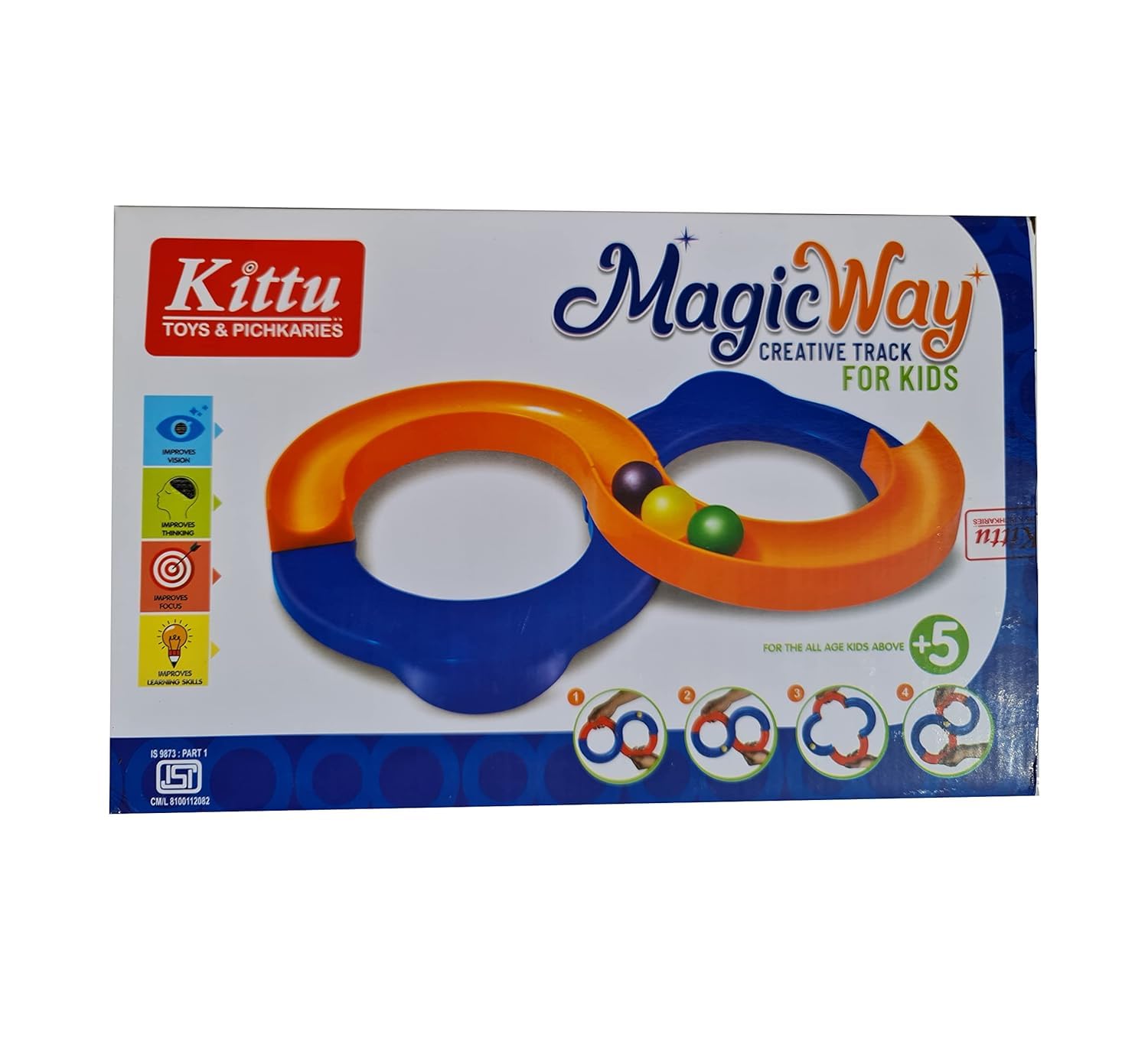 Jivaa 8 Shape Infinite Loop Balancing Track Toy with 3 Bouncing Balls ...