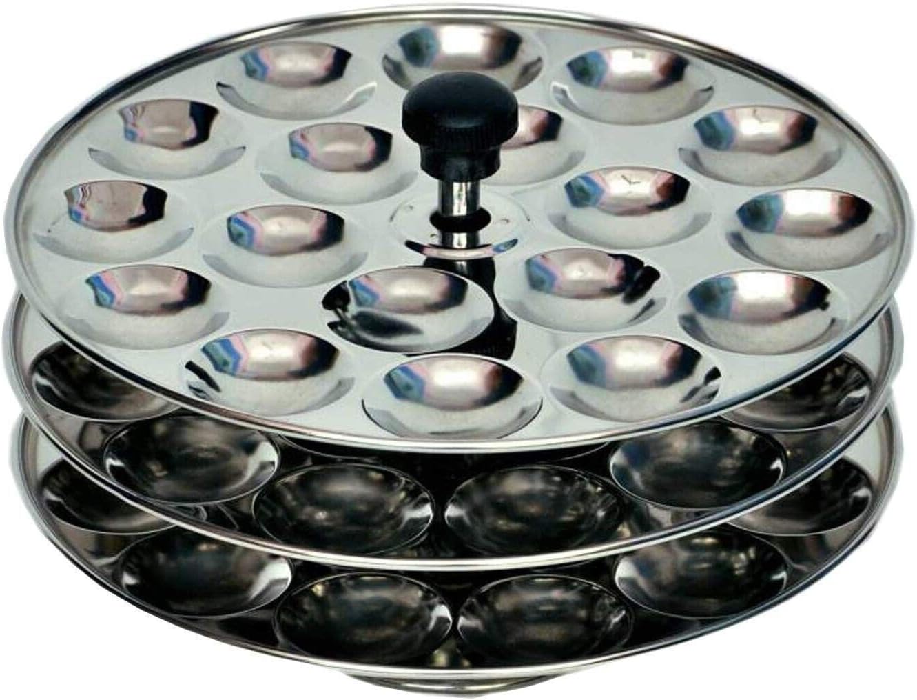 Amazon.com: Stainless Steel Idli Maker Stand Cooker 3 Plates South Dish ...