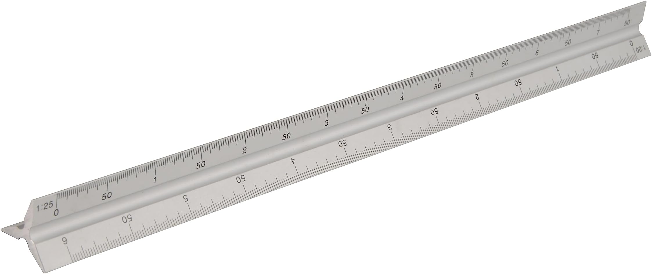 Silverline Aluminium Scale Tri Rule 300mm (731001) : Amazon.co.uk: DIY ...