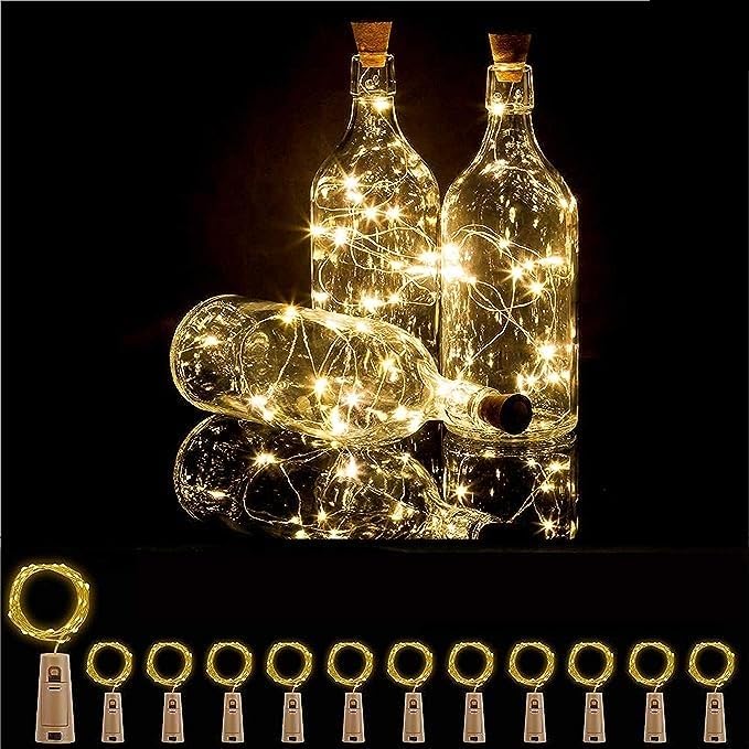 Buy Omfoo LED Cork Lamp Wine Bottle LED Light with 20 LEDs Battery ...
