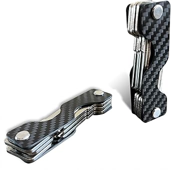 Leeuoe 2 Pack Carbon Fiber Compact Key Holder,Pocket key Chain ...