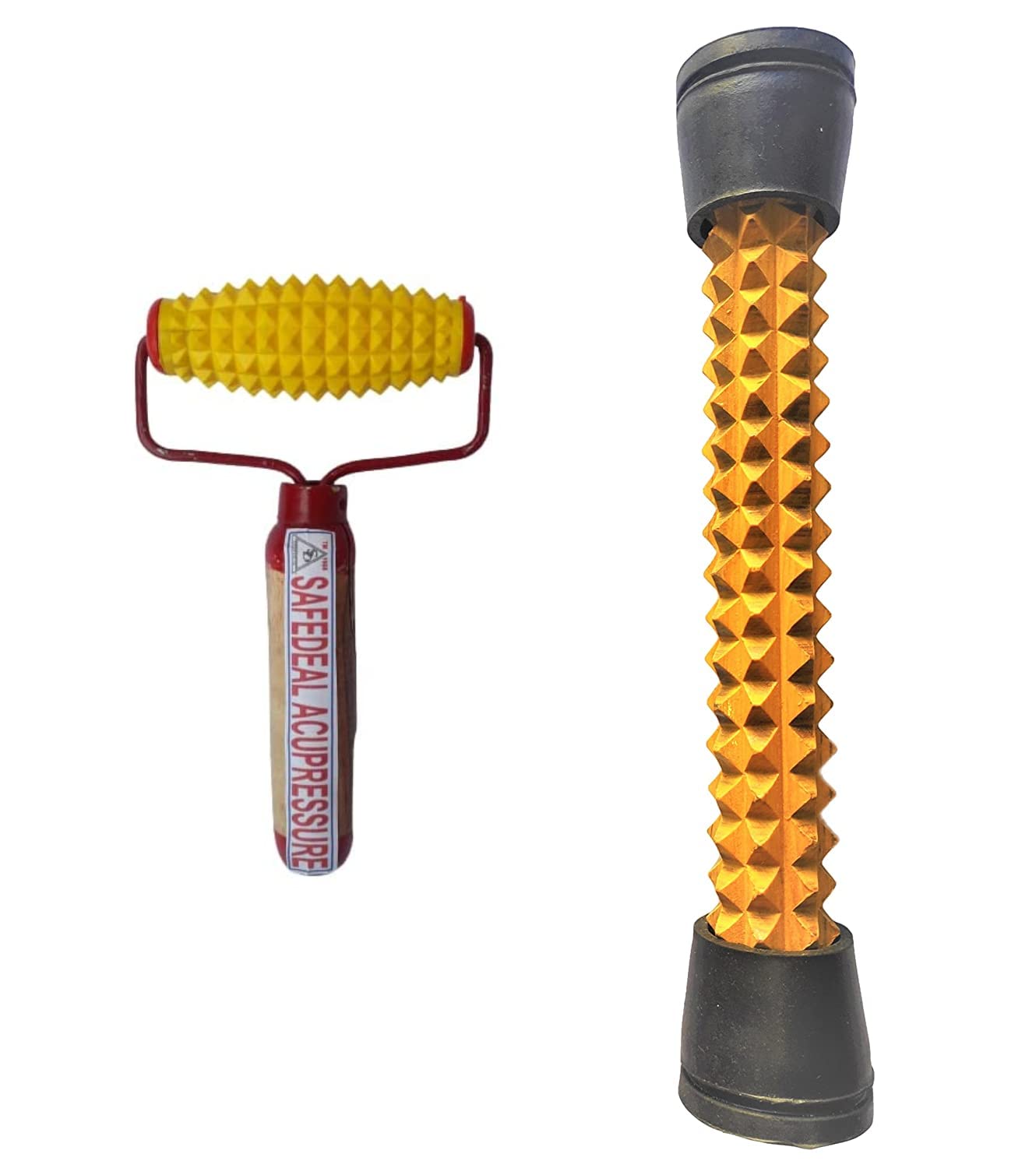Buy SAFEDEAL Acupressure Wooden Handheld Foot Roller & Acupressure ...