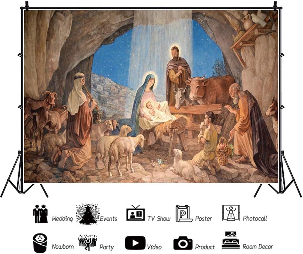 Leowefowa 7x5ft Nativity Mural Backdrop Vinyl Shabby Philippines | Ubuy