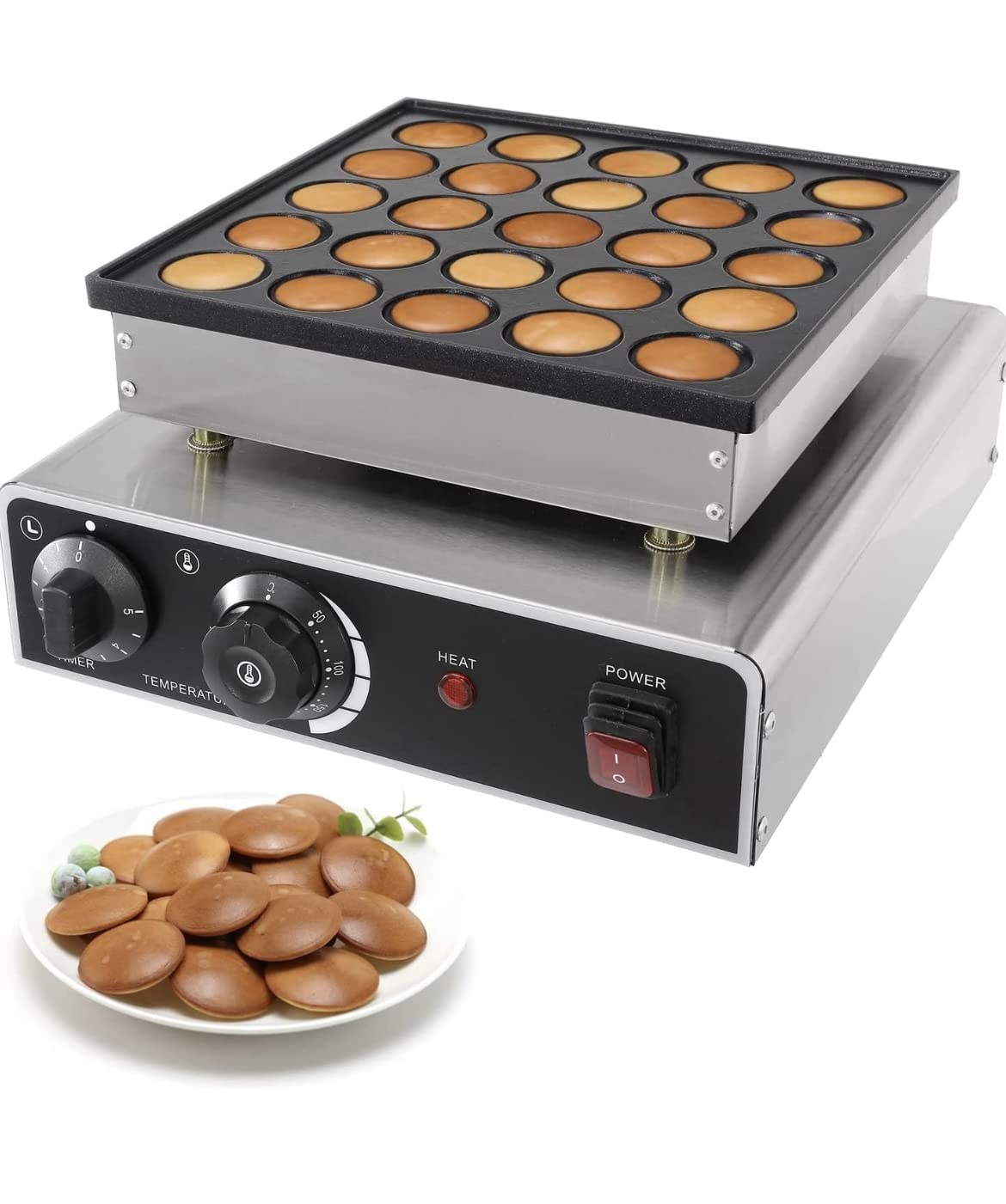 Mini Pancakes Maker Pan for Restaurant, Commercial 25 Pcs Electric ...