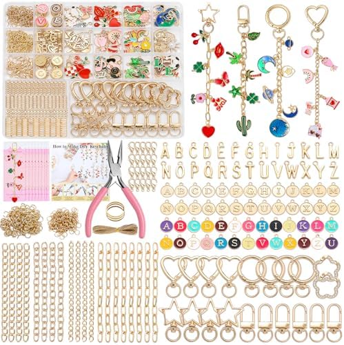 Amazon.com: Riwiuue 668Pcs Lip Gloss Keychain Making Kit, DIY Charms ...