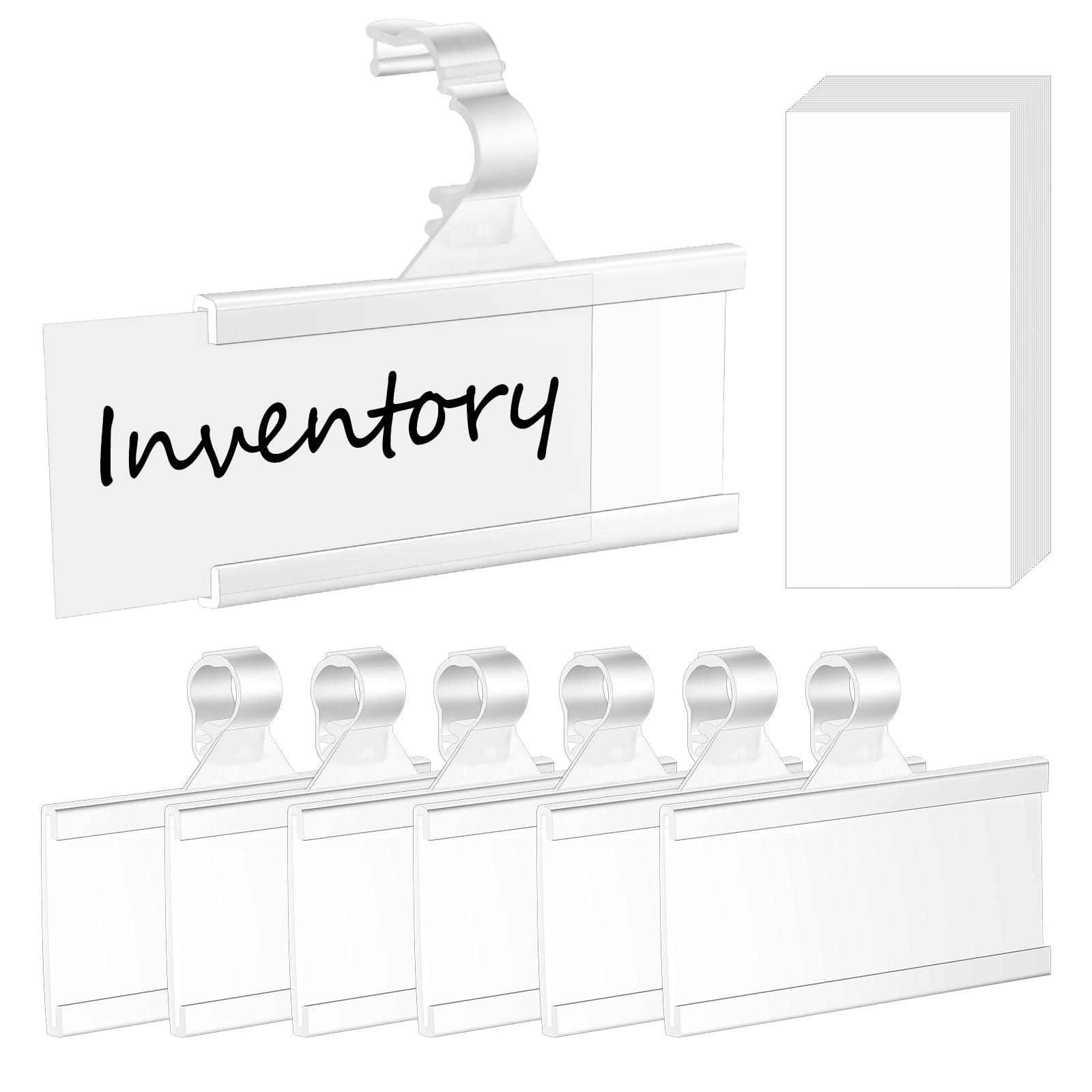 Snapklik.com : Meetory 100 PCS Plastic Wire Shelf Label Holders