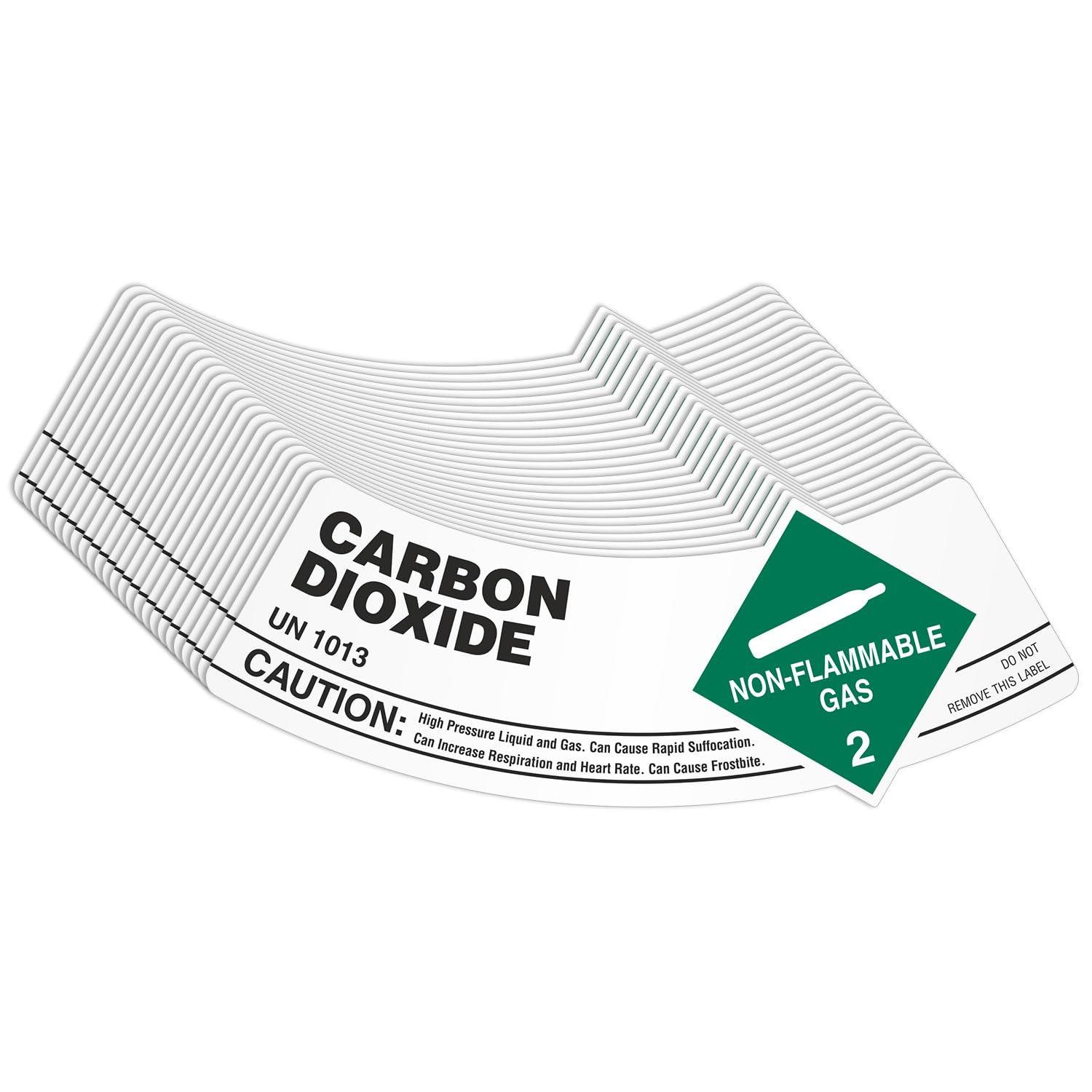 SmartSign "Carbon Dioxide - Non-Flammable Gas" Pack of 25 Gas Cylinder ...