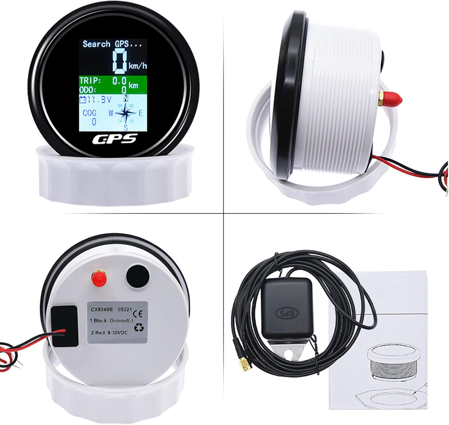 Buy KAOLALI GPS Speedometer 85mm Boat GPS Speedometer Odometer Speed ...