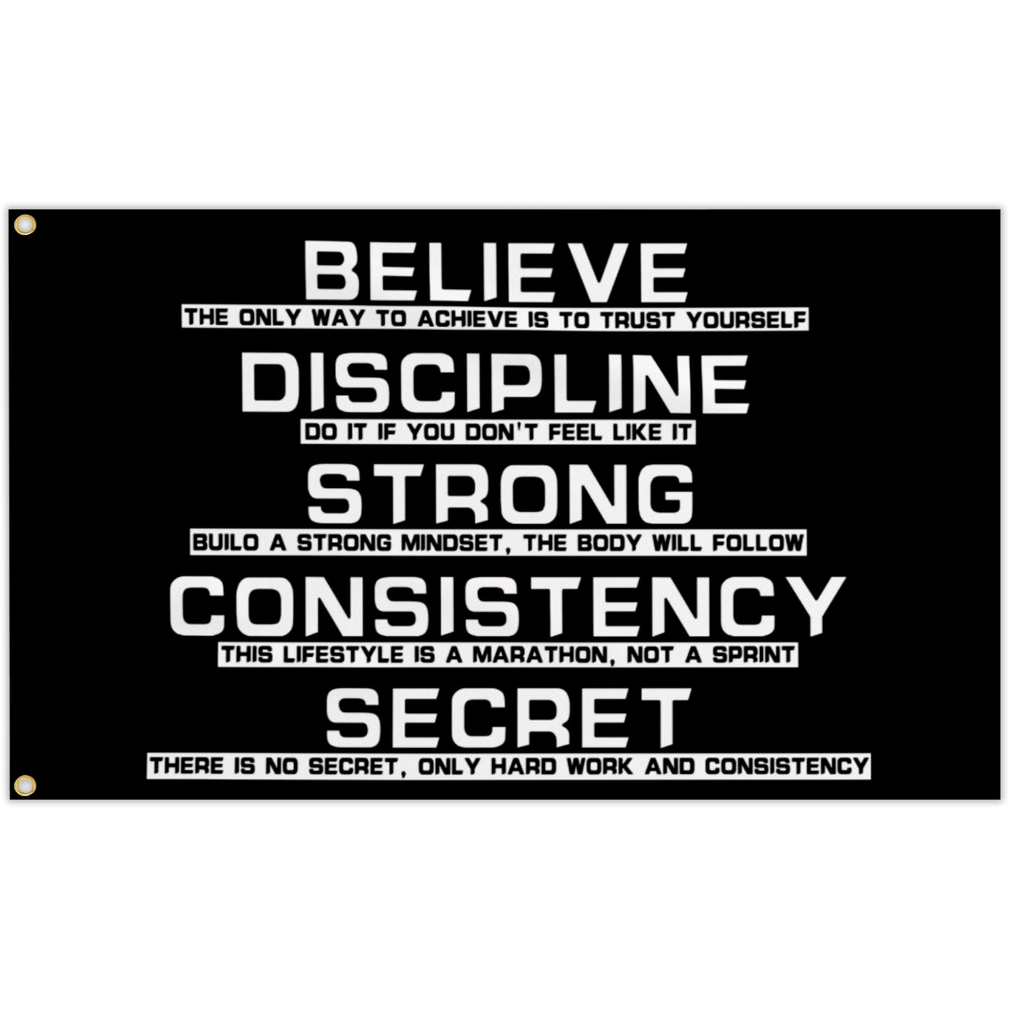 Amazon.com : Shuitouk Discipline Motivational Gym Banner Flag 3x5 Ft ...
