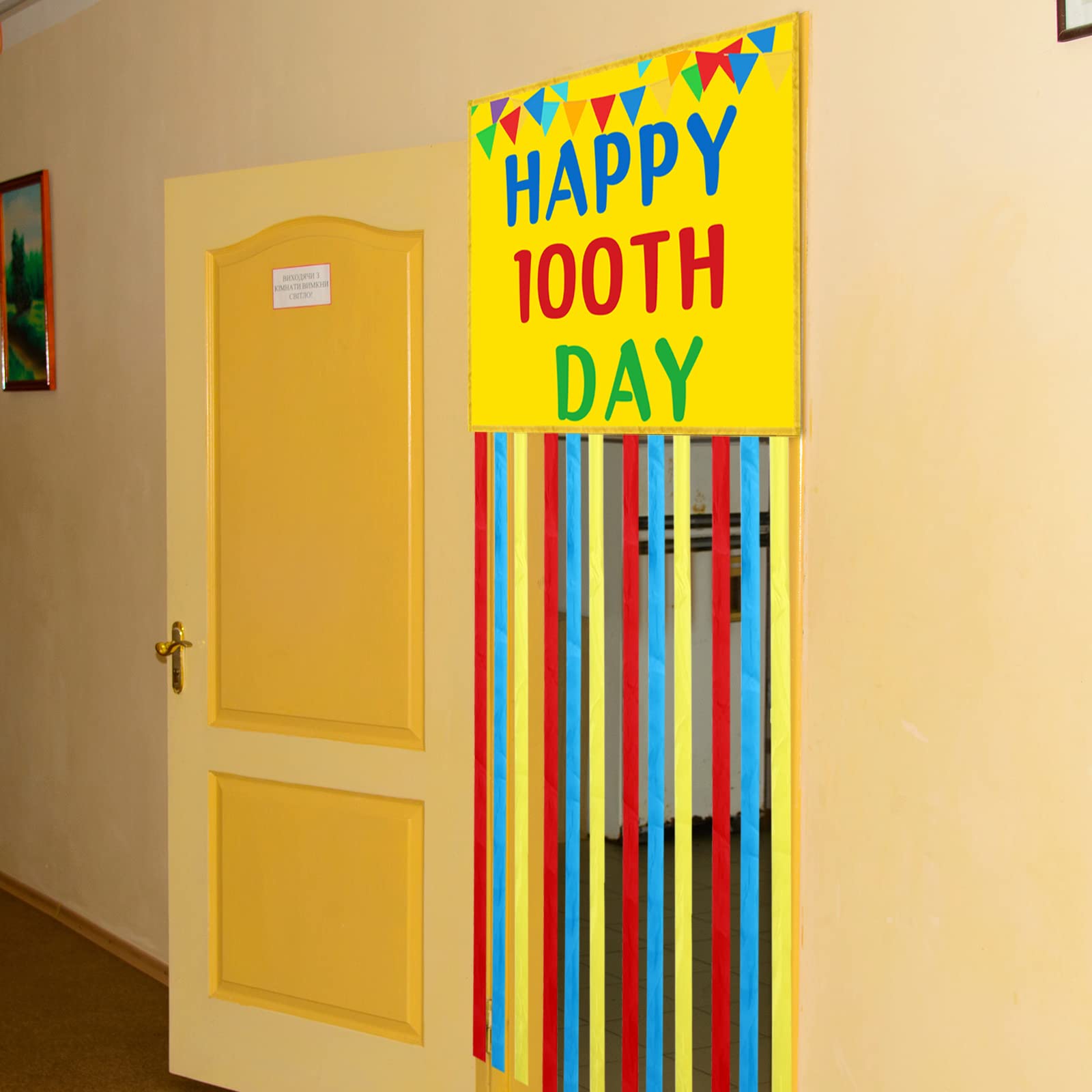 Snapklik.com : Ctosree 100th Day Of School Door Banner Happy 100 Days ...