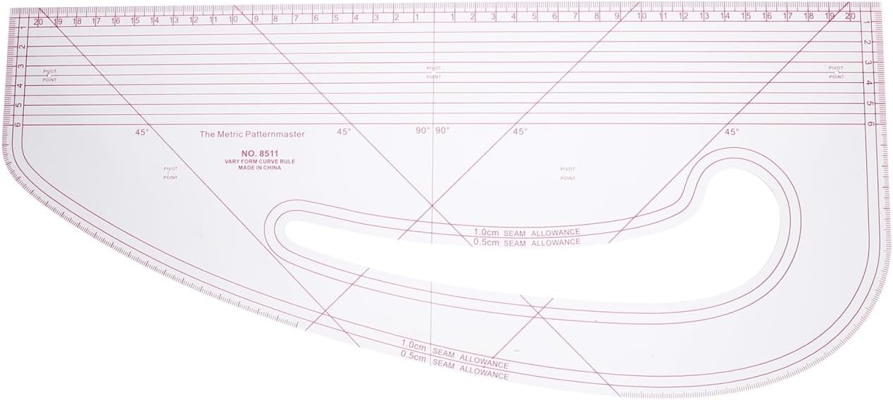 Amazon.com: Prym Dressmaker's Ruler, 20 x 24.5 x 0.16 cm : Arts, Crafts ...