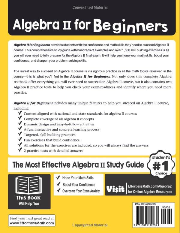 Snapklik.com : Algebra II For Beginners: The Ultimate Step By Step Guide To Acing Algebra II