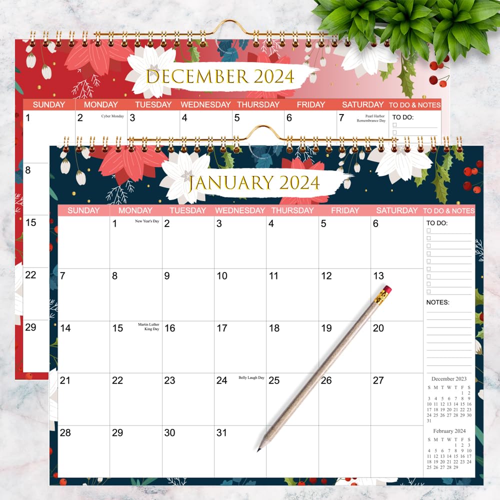 Snapklik.com : 2024 Calendar - Wall Calendar 2024 Monthly Planner From ...
