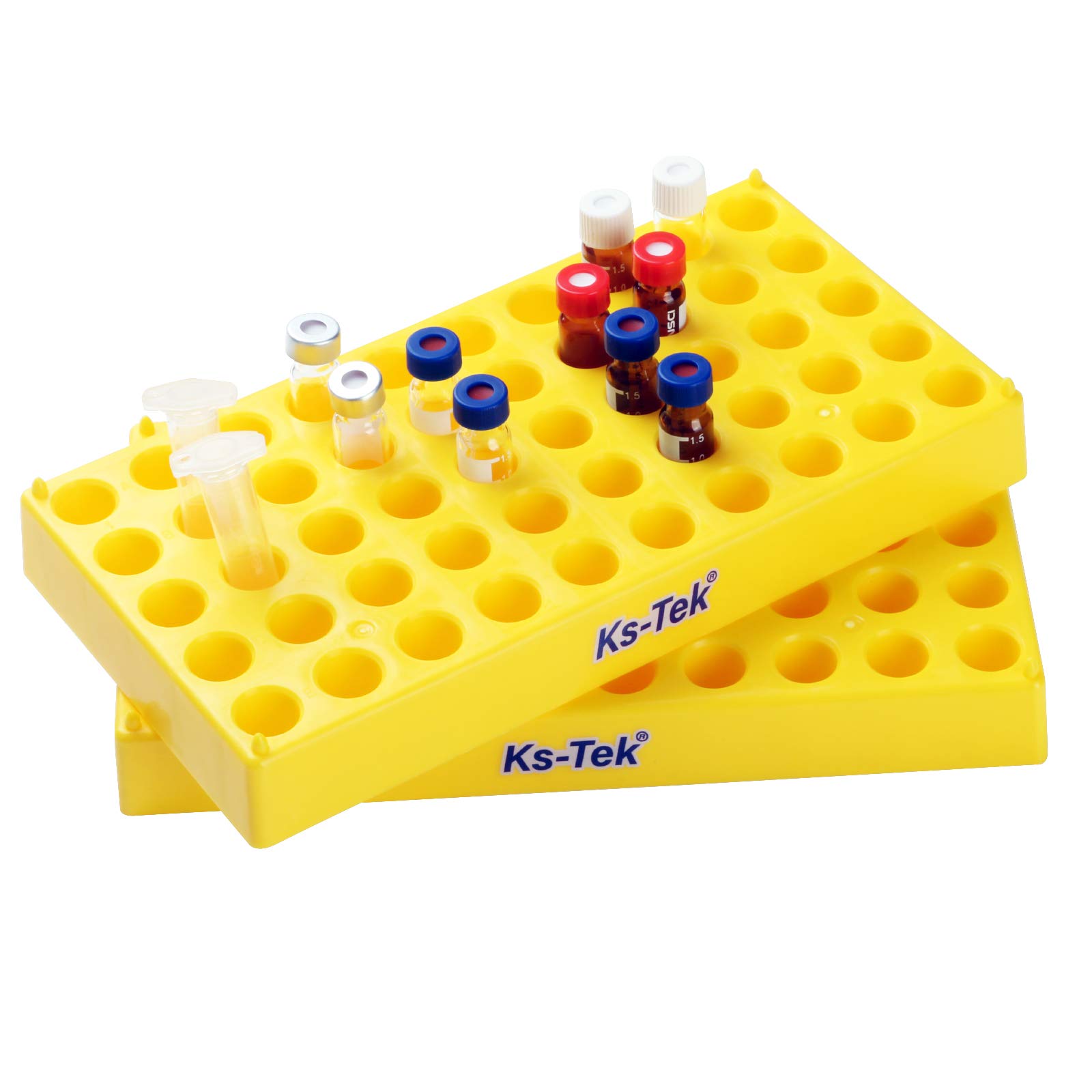 Snapklik.com : Ks-Tek 2Pcs Vial Rack,Yellow Polypropylene(PP) Vial ...