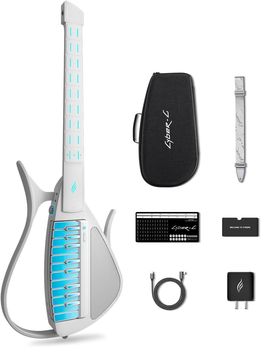 Amazon.com: Enya CYBER-G Stringless Smart Guitar, Foldable Travel ...