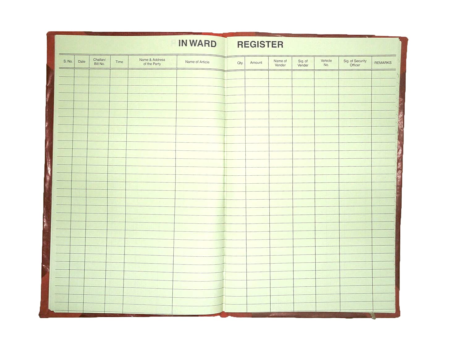 Minna BAZZAR Inward Outward Register - 70 GS M Ledger Paper (Inward ...