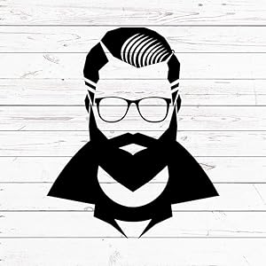Amazon.com: Beard Decals Peel and Stick Vinyl Stickers - Bearded Man ...