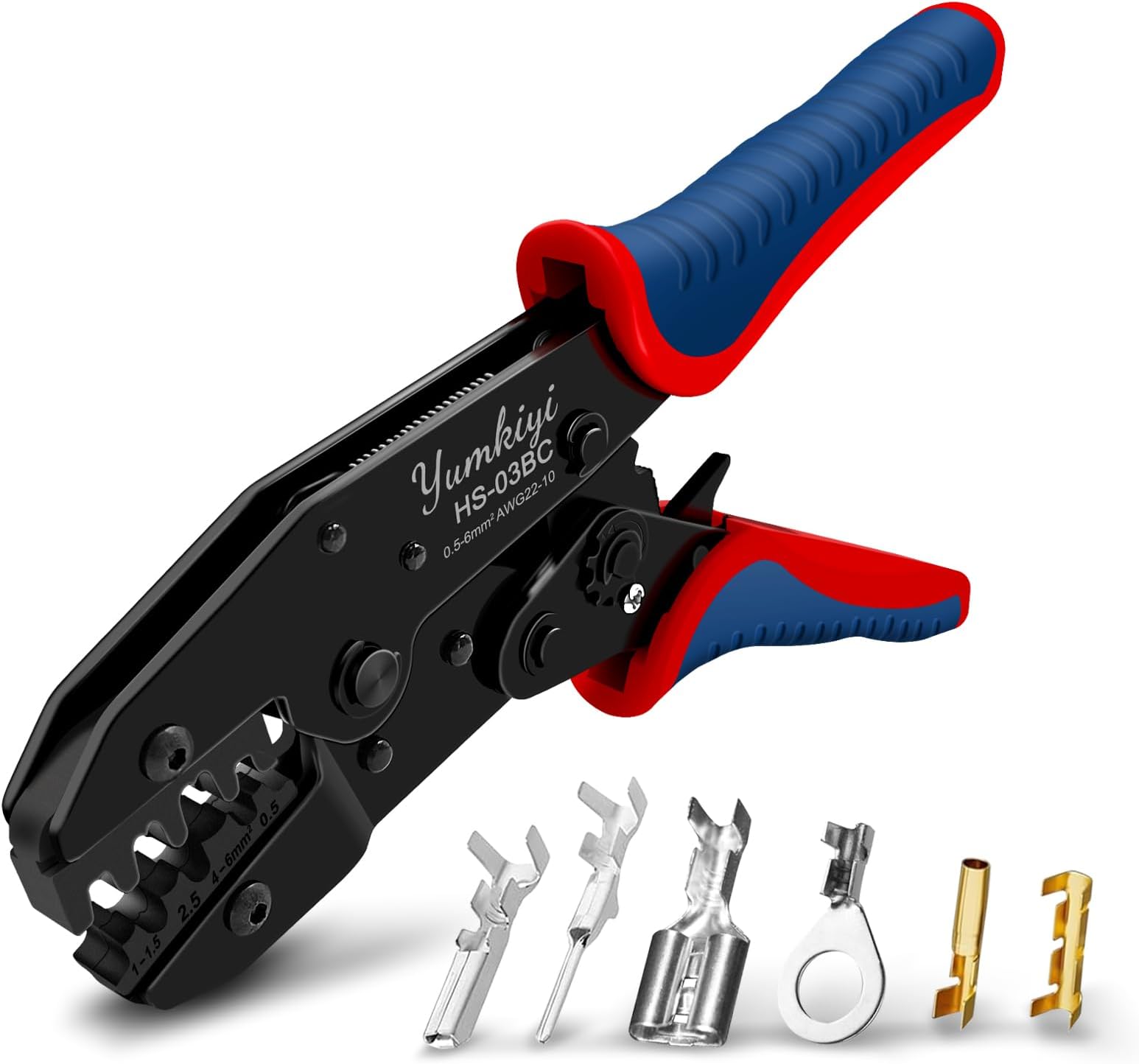 Yumkiyi Ratchet Crimping Tool and Wire Stripper Set - 7 in 1 Wire ...