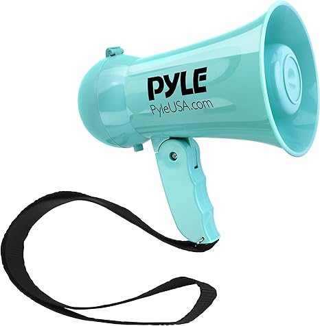 Pyle Portable Megaphone - Battery Operated Horn Loudspeaker with Siren ...
