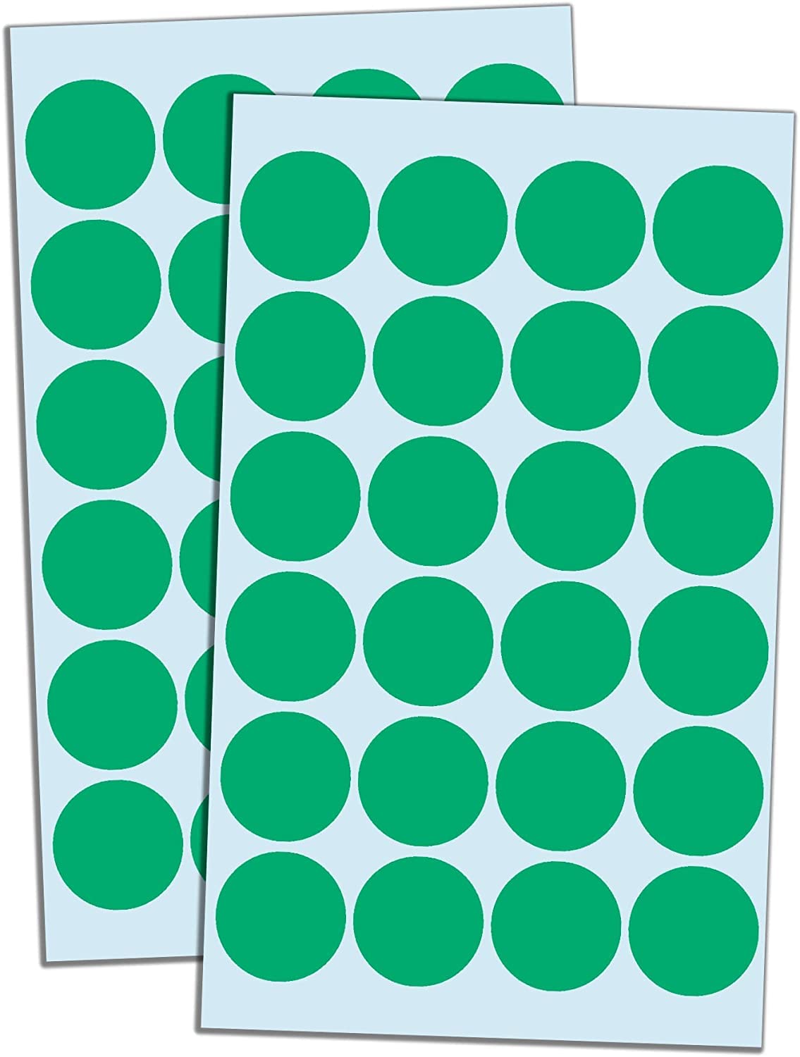 True-Ally 2000 Piece Green Color 1 Inch/25mm Round Dot Sticker Self ...