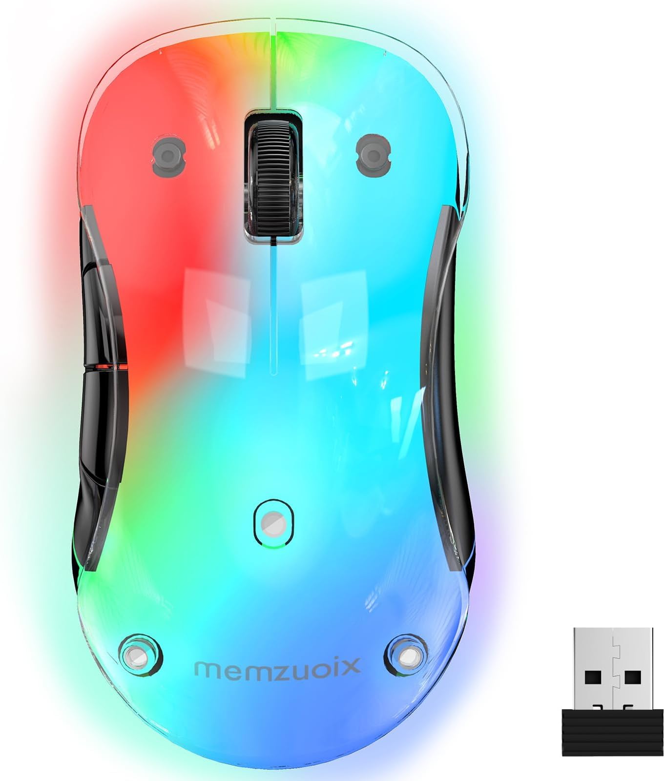 Amazon.com: memzuoix 2.4G LED Wireless Mouse, Rechargeable Ergonomic ...