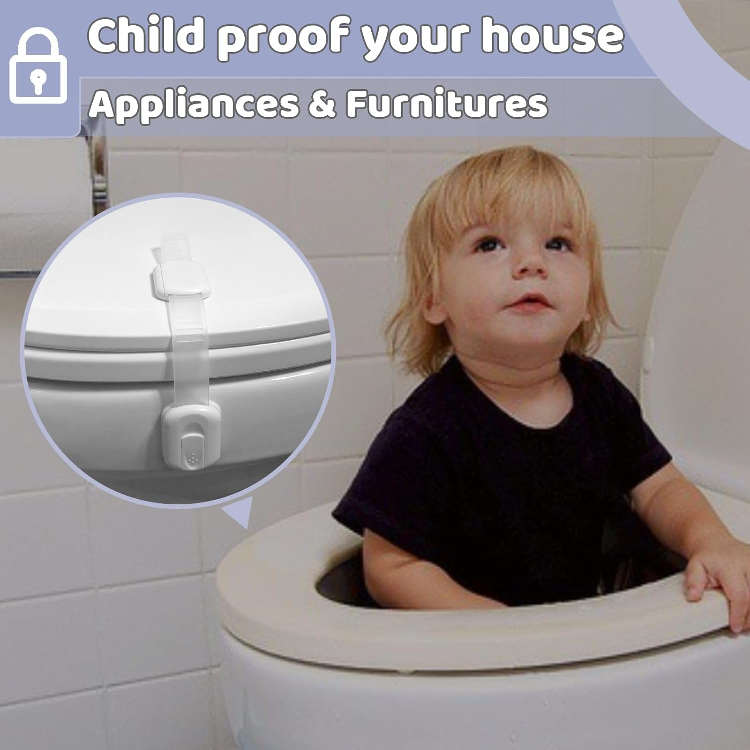 4our Kiddies 10 Pack Baby Proof Cabinet Latches, Childproof Drawer ...