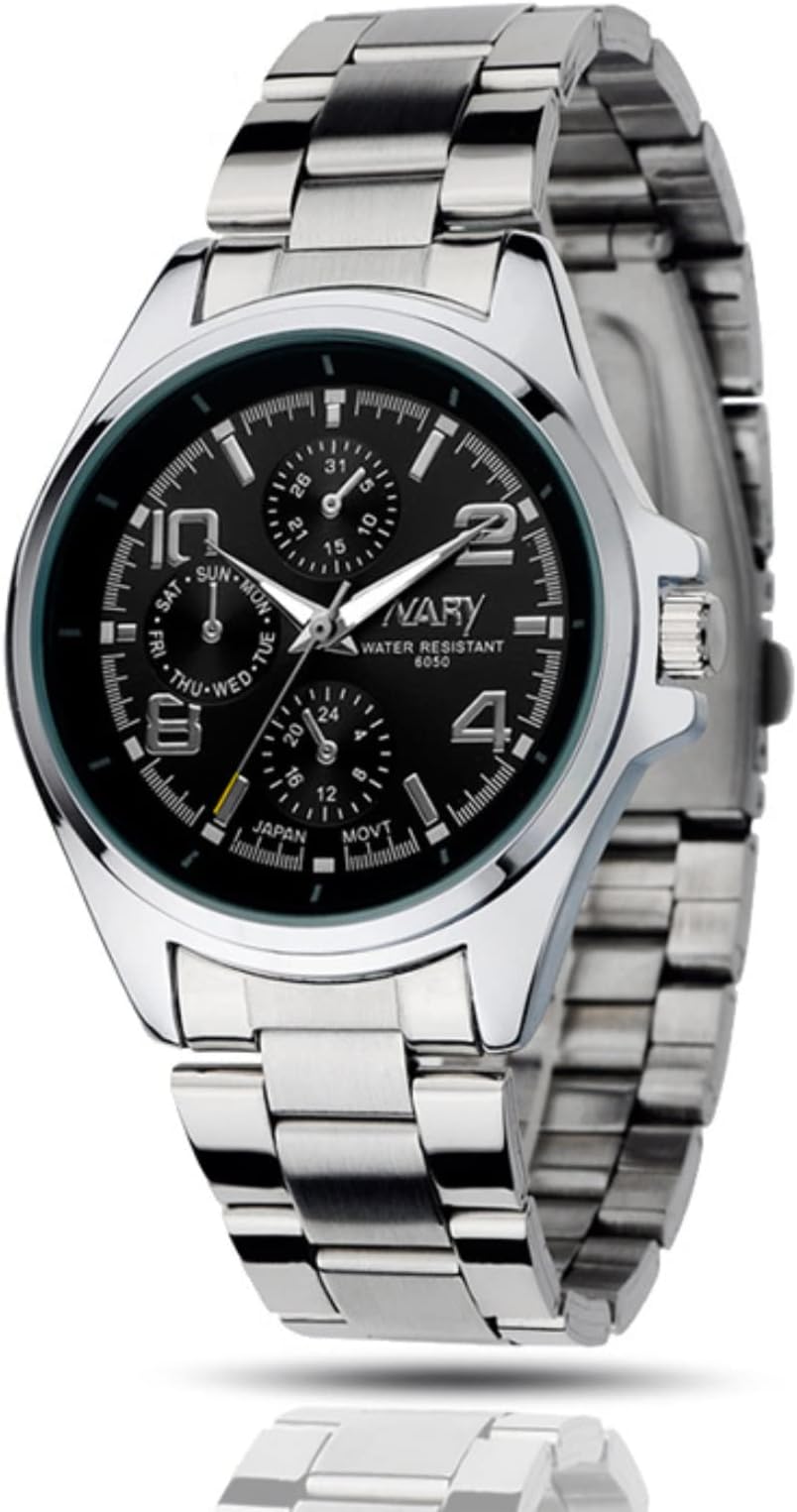 Spirit Mens Analogue Classic Quartz Watch with Stainless Steel Strap ...