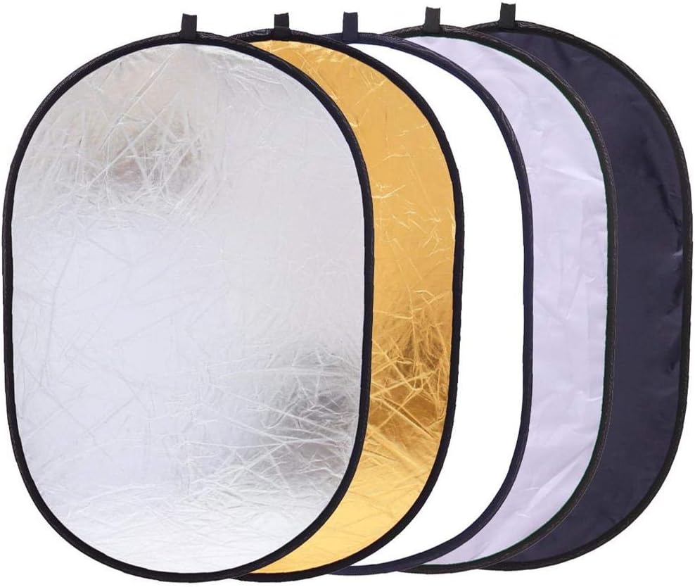 Konseen Photography Lighting Reflector Collapsible 5 in 1 60x90 cm Oval ...