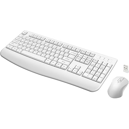 Amazon.com: PEIOUS Wireless Keyboard and Mouse - Ergonomic Keyboard and ...