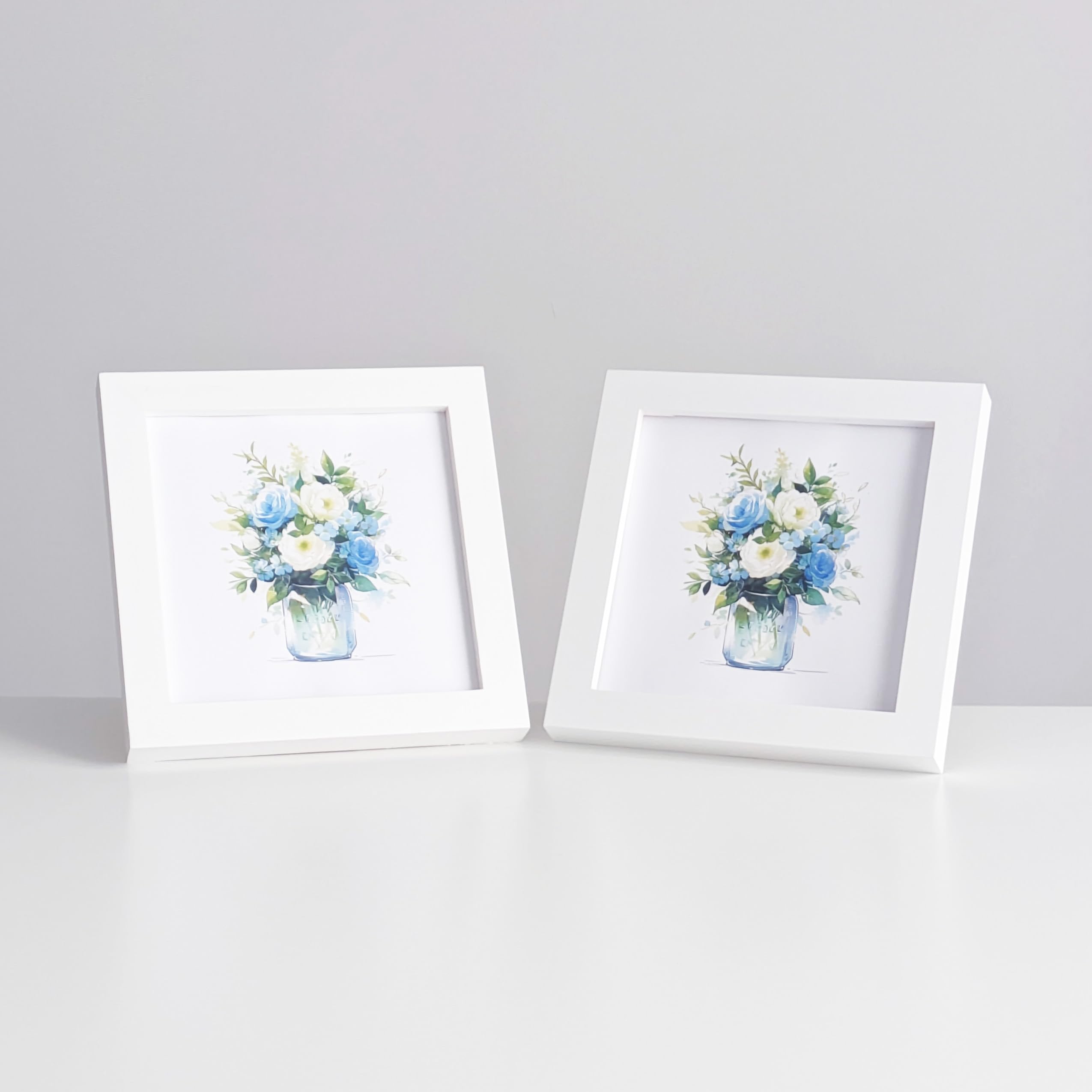 2 Pack 6x6 Wooden Picture Frame, 6x6 Square Photo Frame with Plexiglass ...