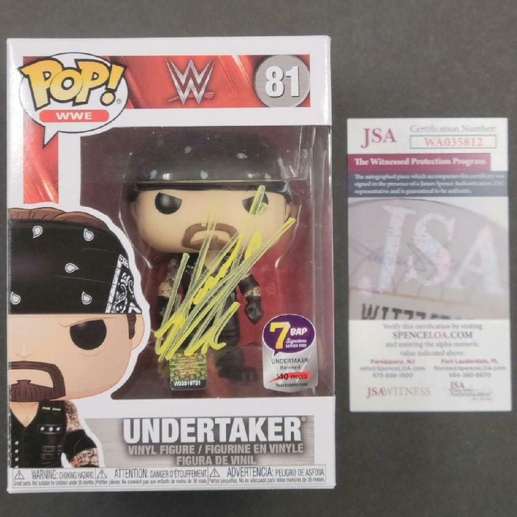 Undertaker Boneyard 7BAP Signature Series signed Funko Pop 140 Pieces ...