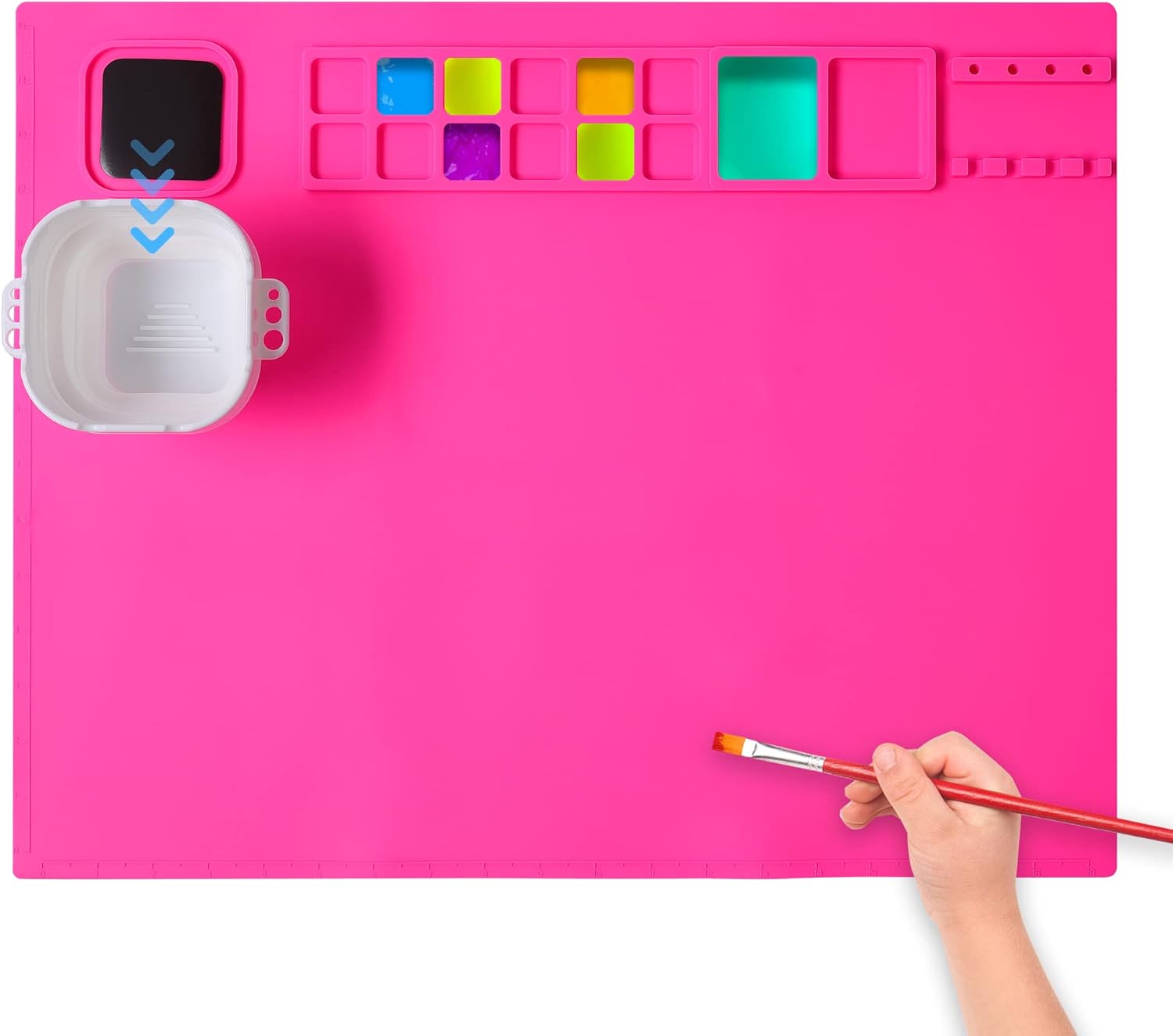 Amazon.com: AWOKE Silicone Painting Mat - 20"X16" Silicone Art Mat with ...