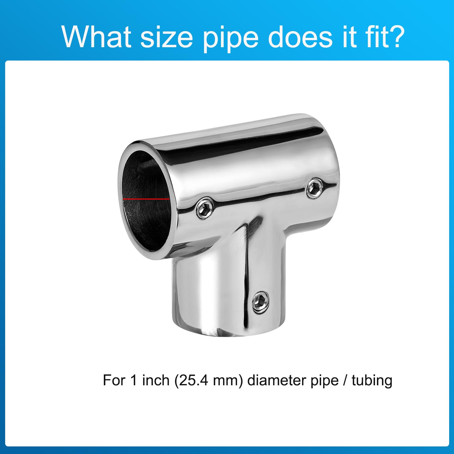 Snapklik.com : ODYSUNRAL Boat Handrail Fitting 90 Degree Tee Rail For 1 ...