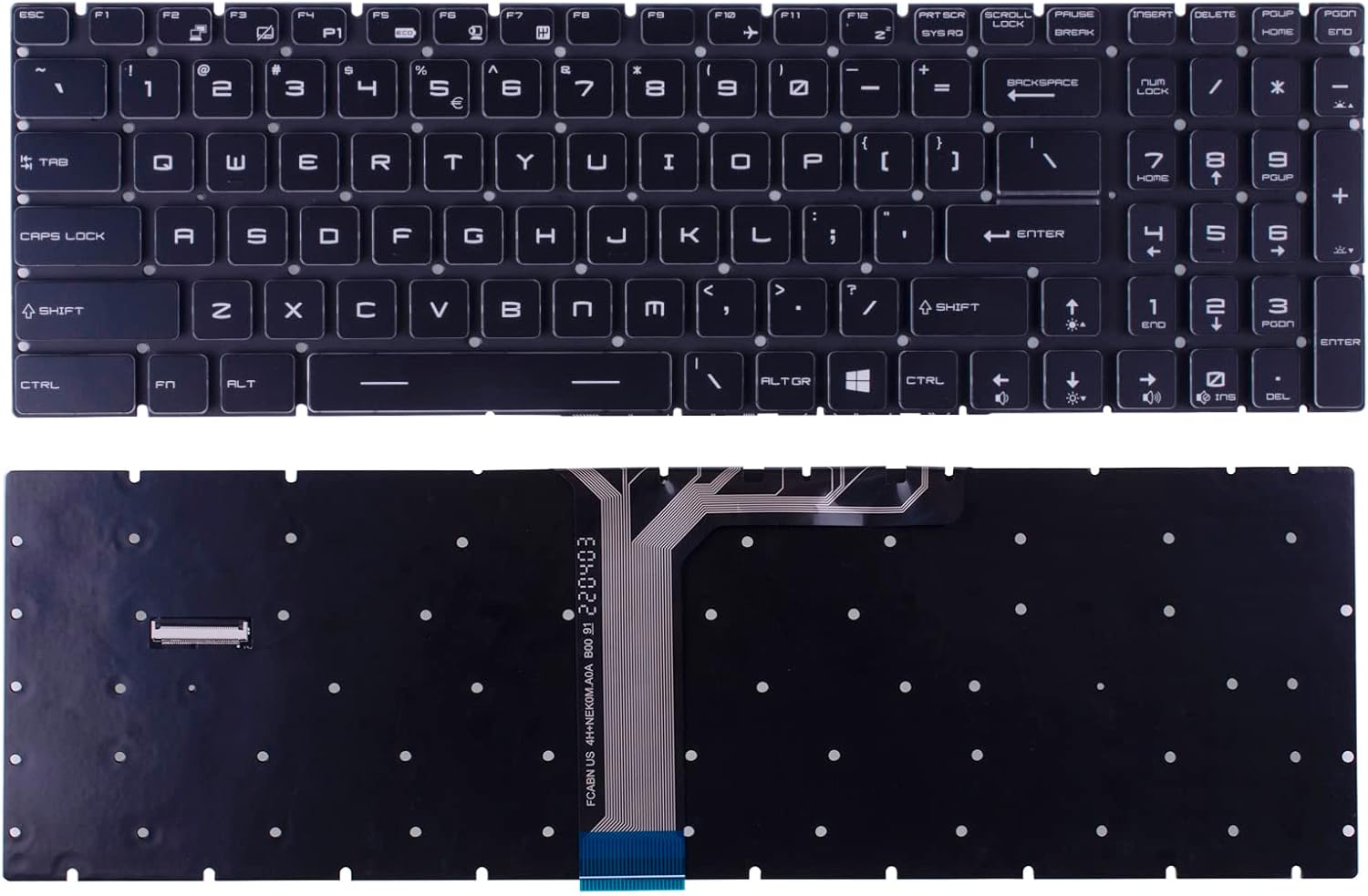 Amazon.com: New US Layout Per-Key RGB Backlit Keyboard Replacement for ...