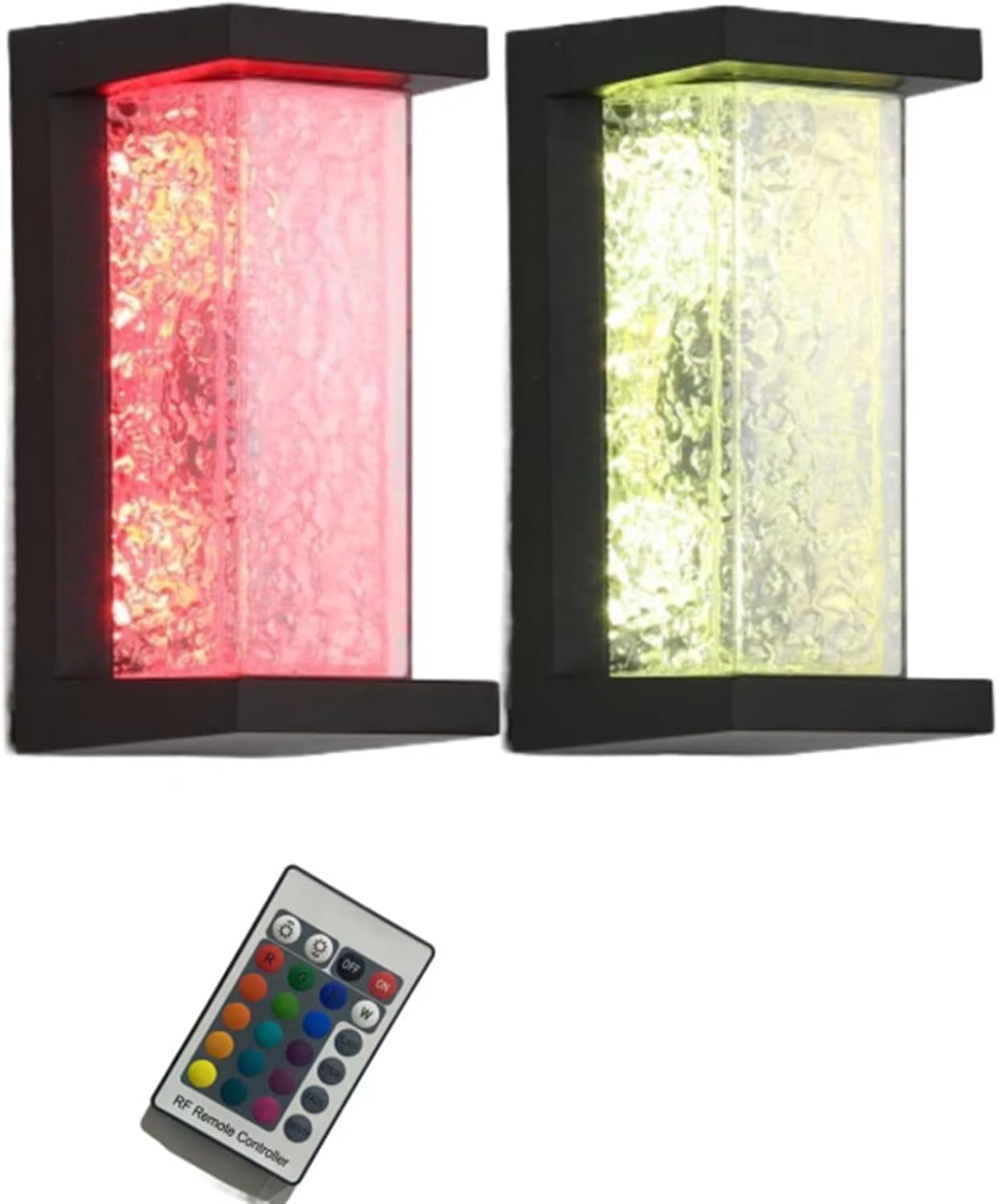 Wrasse 2-Pack RGBW Color Changing Outdoor Wall Lights Fixture RGB ...