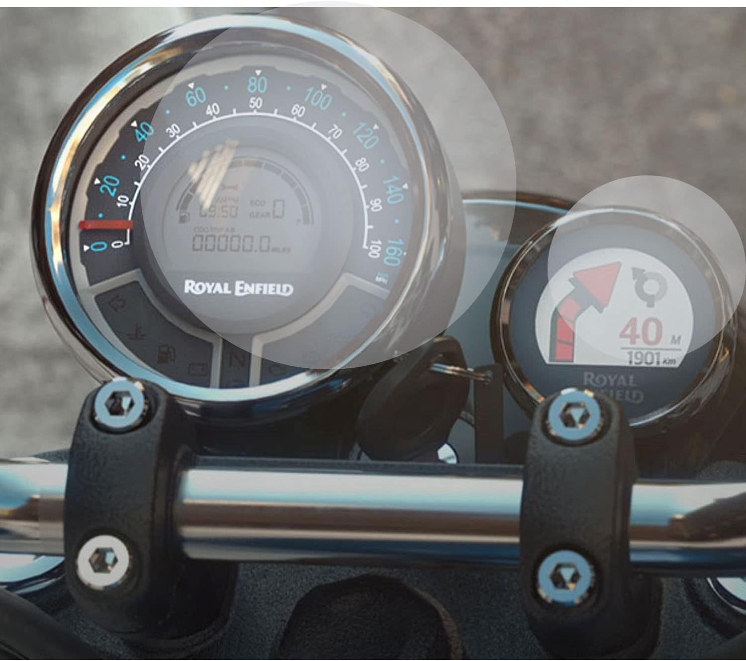 Vagary Speedometer Screen Protector/Scratch Guard For RE Bullet Meteor ...